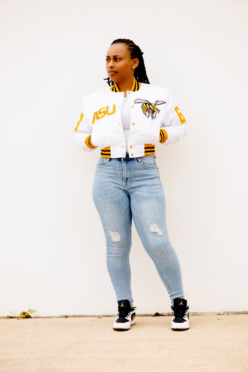 ASU Limited Edition Cropped Satin Jacket – Black Renaissance Clothing