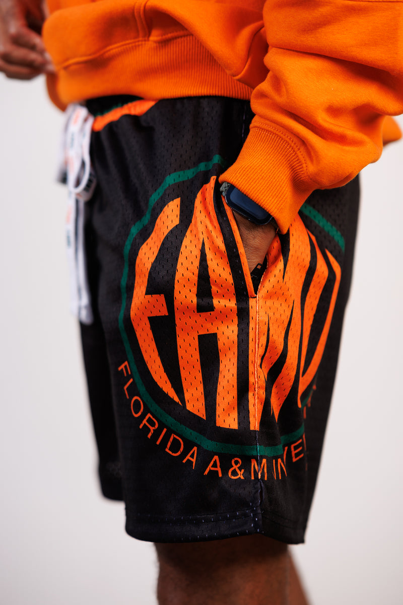 FAMU Big Logo Mesh Shorts in BLACK – Black Renaissance Clothing