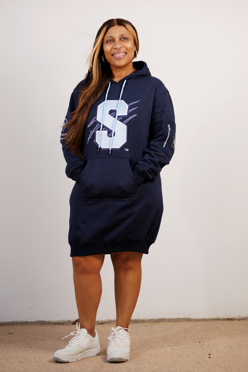 Embroidered Spelman Hoodie Dress – Black Renaissance Clothing