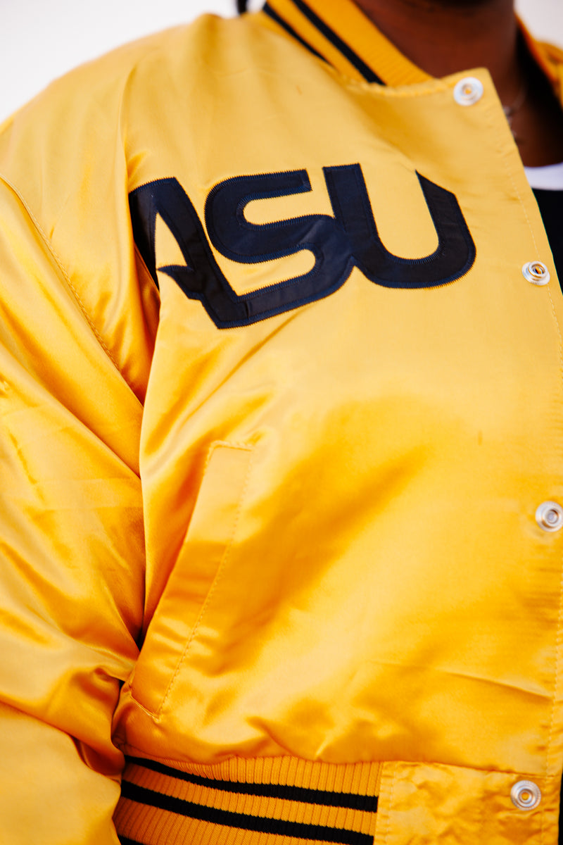ASU Limited Edition Women’s Satin Jacket in Gold – Black Renaissance ...